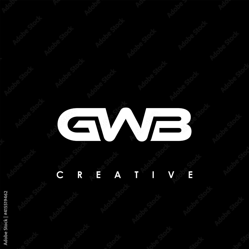 GWB Letter Initial Logo Design Template Vector Illustration Stock ...