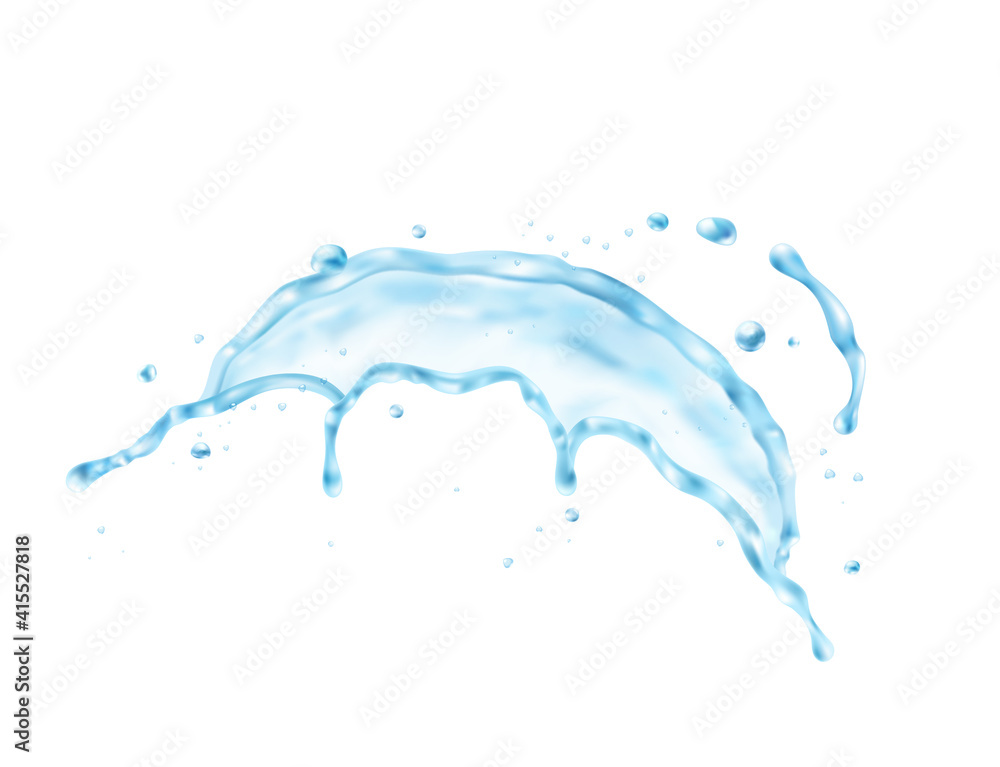 3d realistic water splash set on blank background with isolated images ...