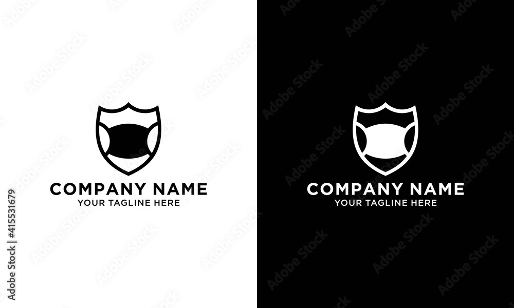 security logo. Protective or surgical masks. logo design vector ...