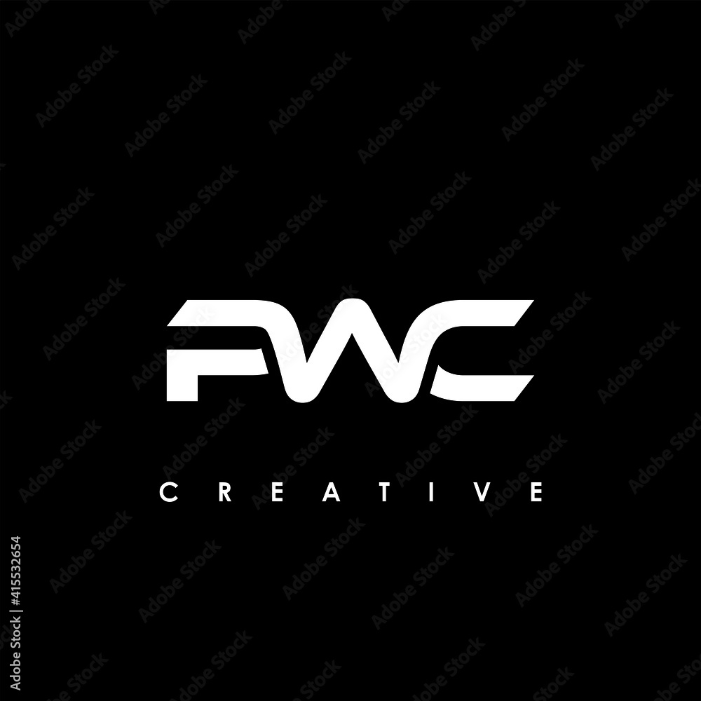 PWC Letter Initial Logo Design Template Vector Illustration Stock ...