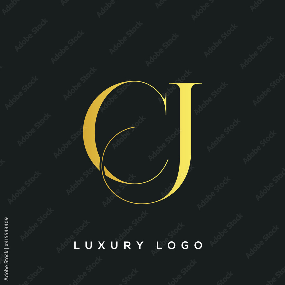 CJ letter logo alphabet monogram icon symbol Stock Vector | Adobe Stock