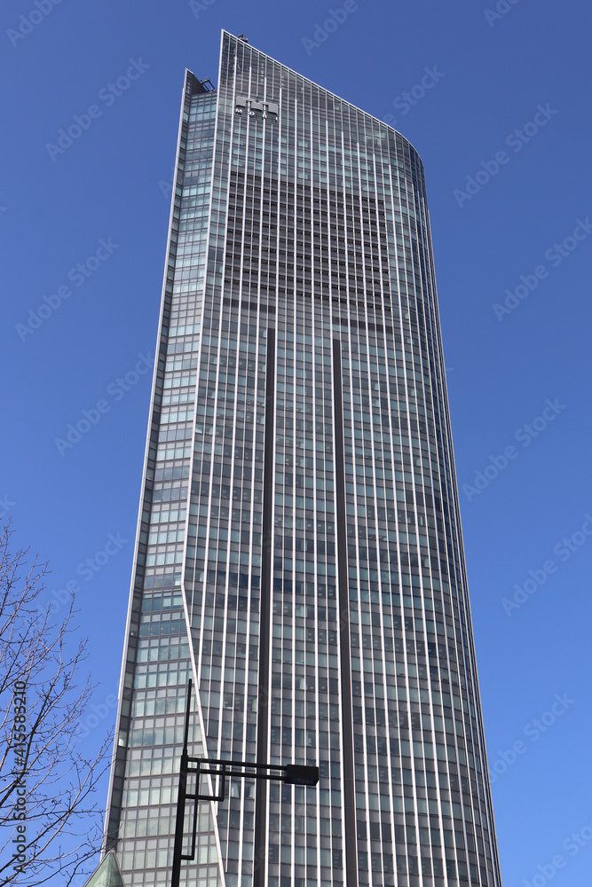 Tokyo, Japan - December 22, 2017: Toranomon Hills Mori Tower. It houses ...