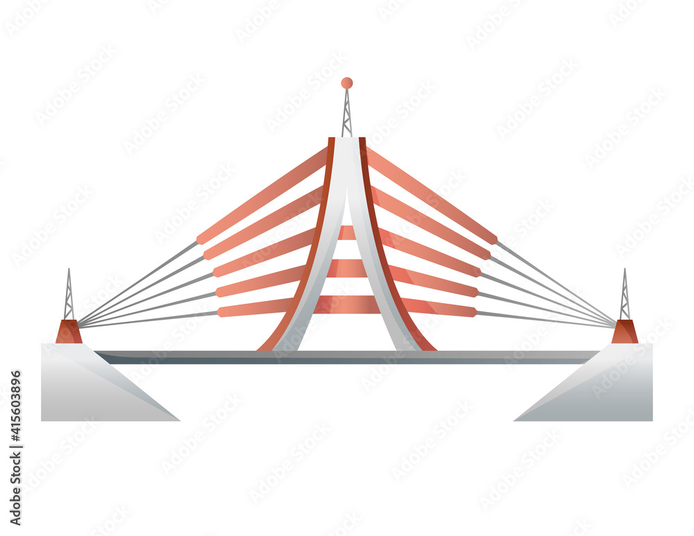 Bridge urban crossover architecture. Bridge-construction for ...