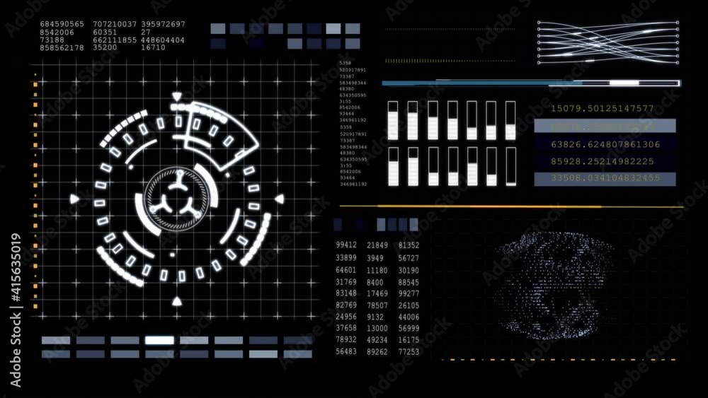 HUD technological futuristic elements. Elements of the sci-fi circle ...