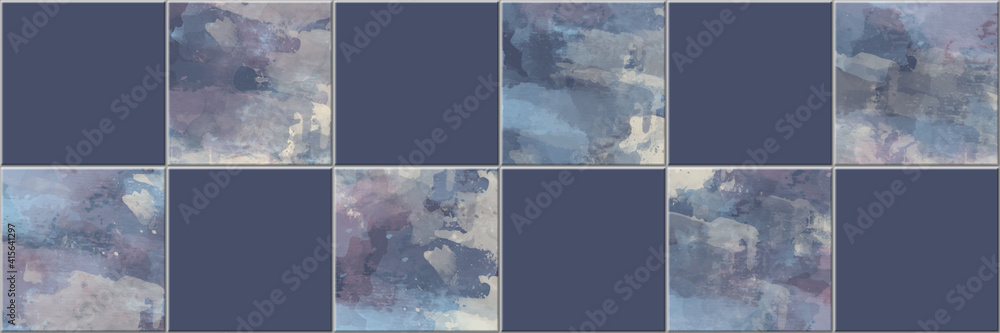 Rendering seamless pattern for ceramic tiles for 3D project. Checkers ...