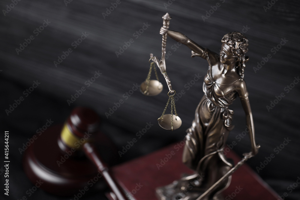 The Statue of Justice - lady justice or justitia the Roman goddess of ...