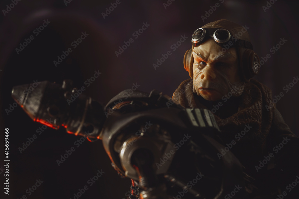 NEW YORK USA - FEB 20 2021: scene from Star Wars The Mandaloran with ...