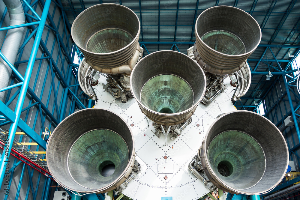 Top view of the rocket engine in the USA Stock Photo | Adobe Stock