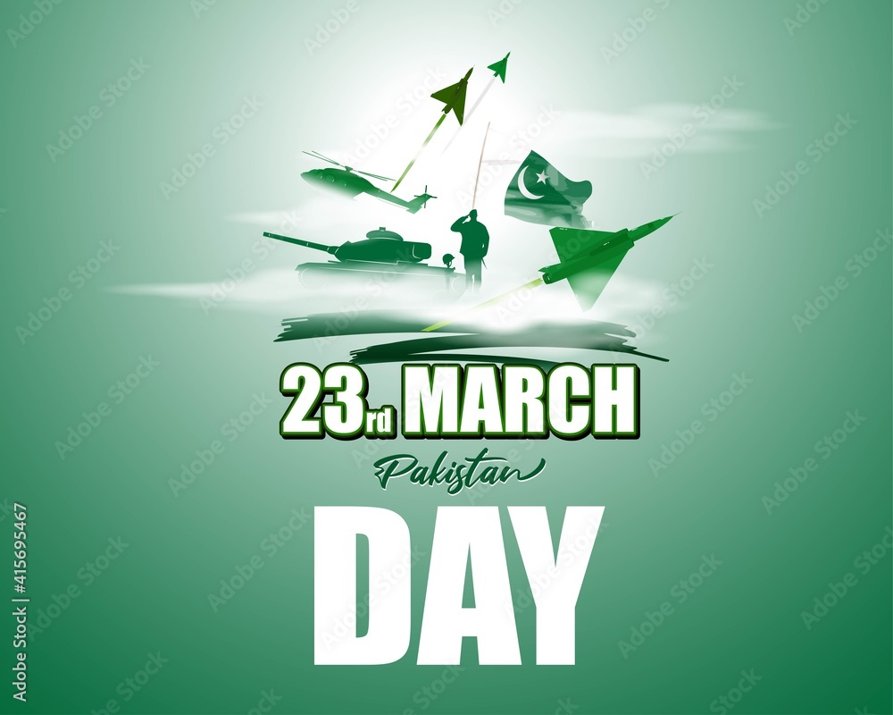 Vector illustration concept of Pakistan day greeting, 23 March ...