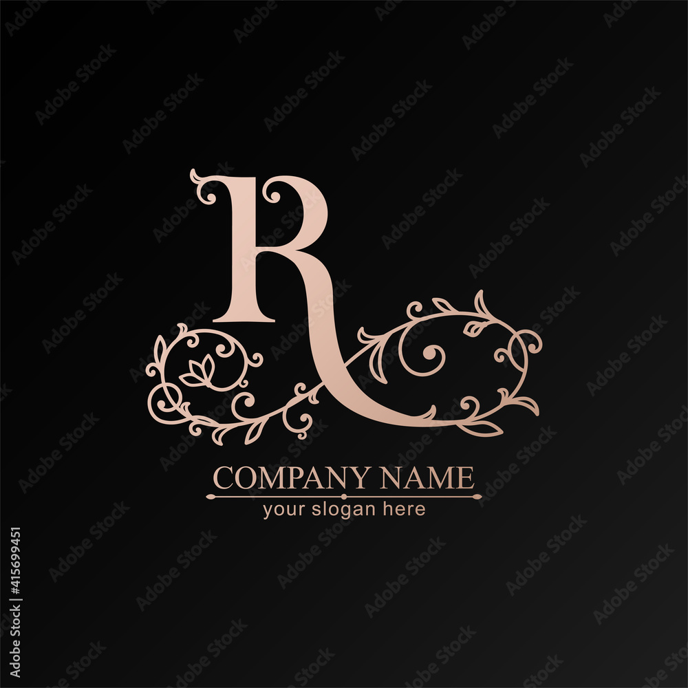 Premium Vector R logo. Monnogram, lettering. Personal logo or sign for ...