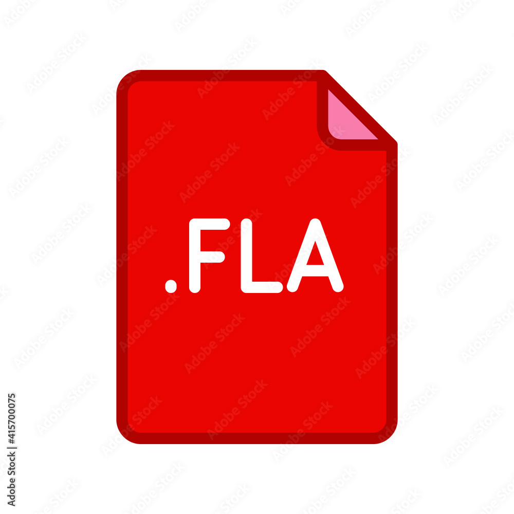 Vecteur Stock FLA file format filled outline icon. Linear style sign ...