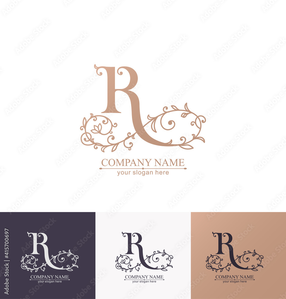 Premium Vector R logo. Monnogram, lettering. Personal logo or sign for ...