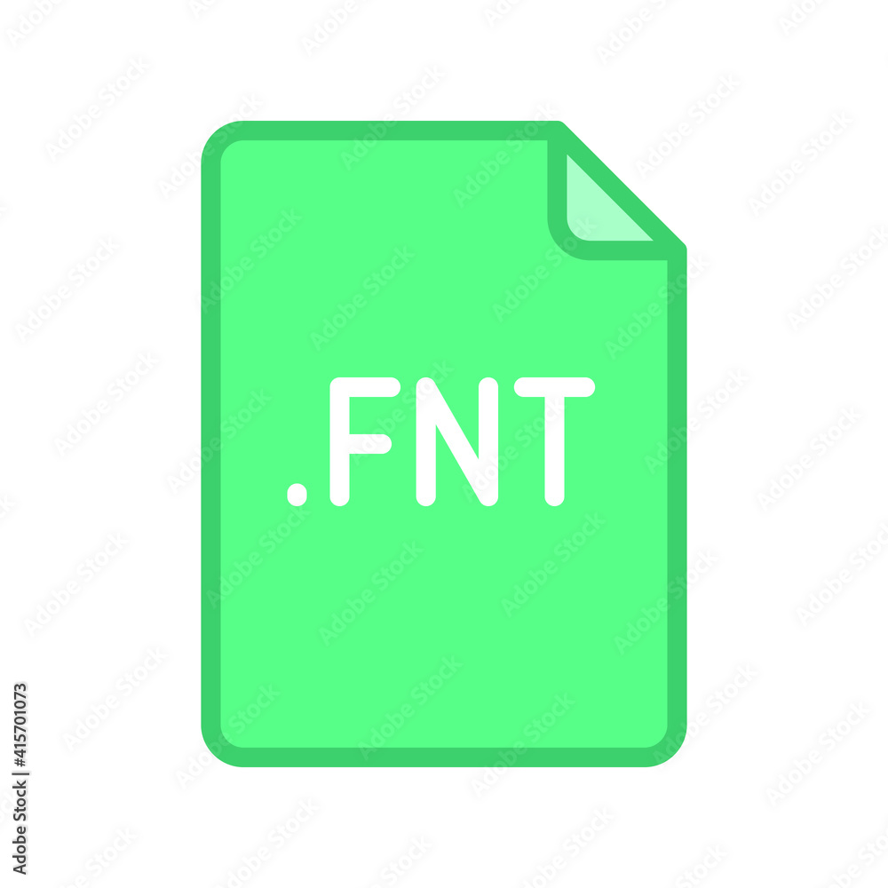 FNT file format filled outline icon. Linear style sign for mobile ...