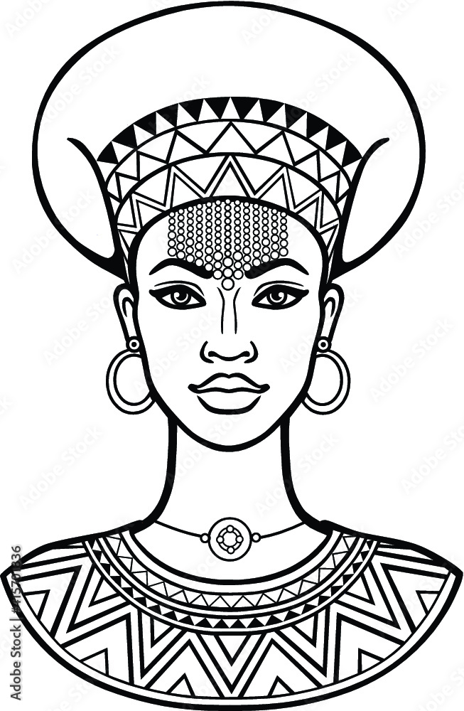 African Queen Drawing