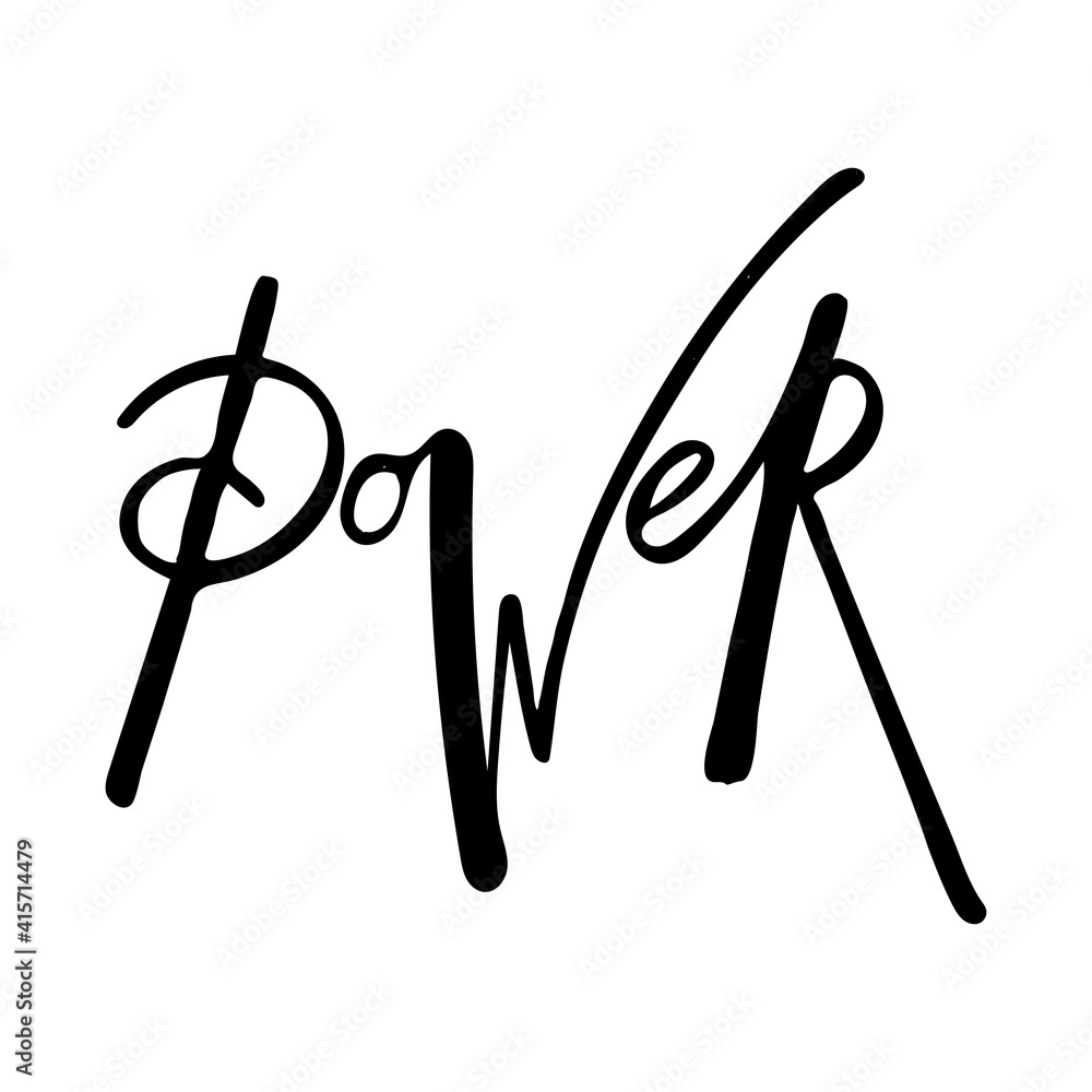 Power. perfect motivational print wall art calligraphy typography ...