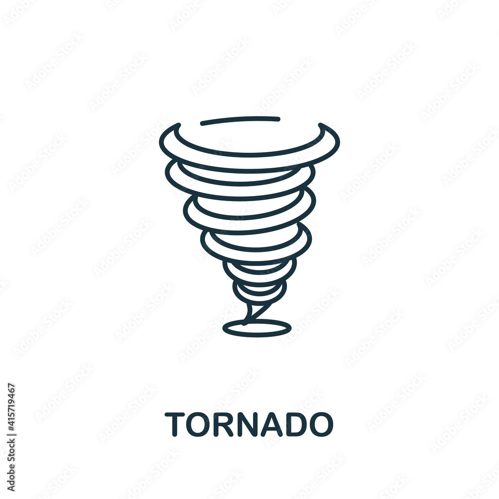 Tornado icon. Simple element from natural disaster collection. Creative ...