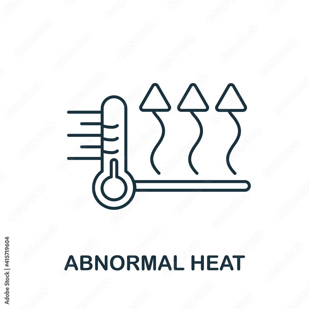 Abnormal Heat icon. Simple element from natural disaster collection ...