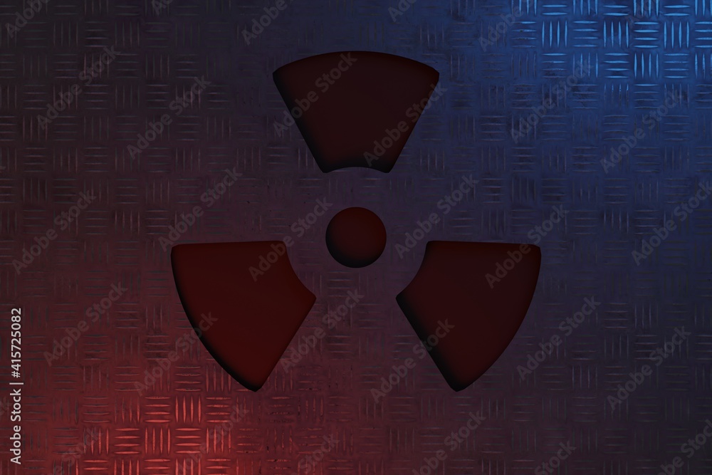 Nuclear energy radioactive (ionizing atomic radiation) round symbol ...