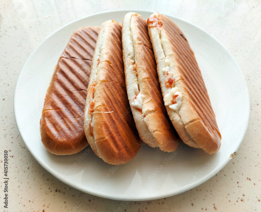 Turkish Tost ,toast Sandwich with Melted Cheese and Sucuk Stock-Foto ...