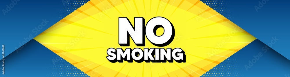 No smoking banner. Modern background with offer message. Stop smoke ...