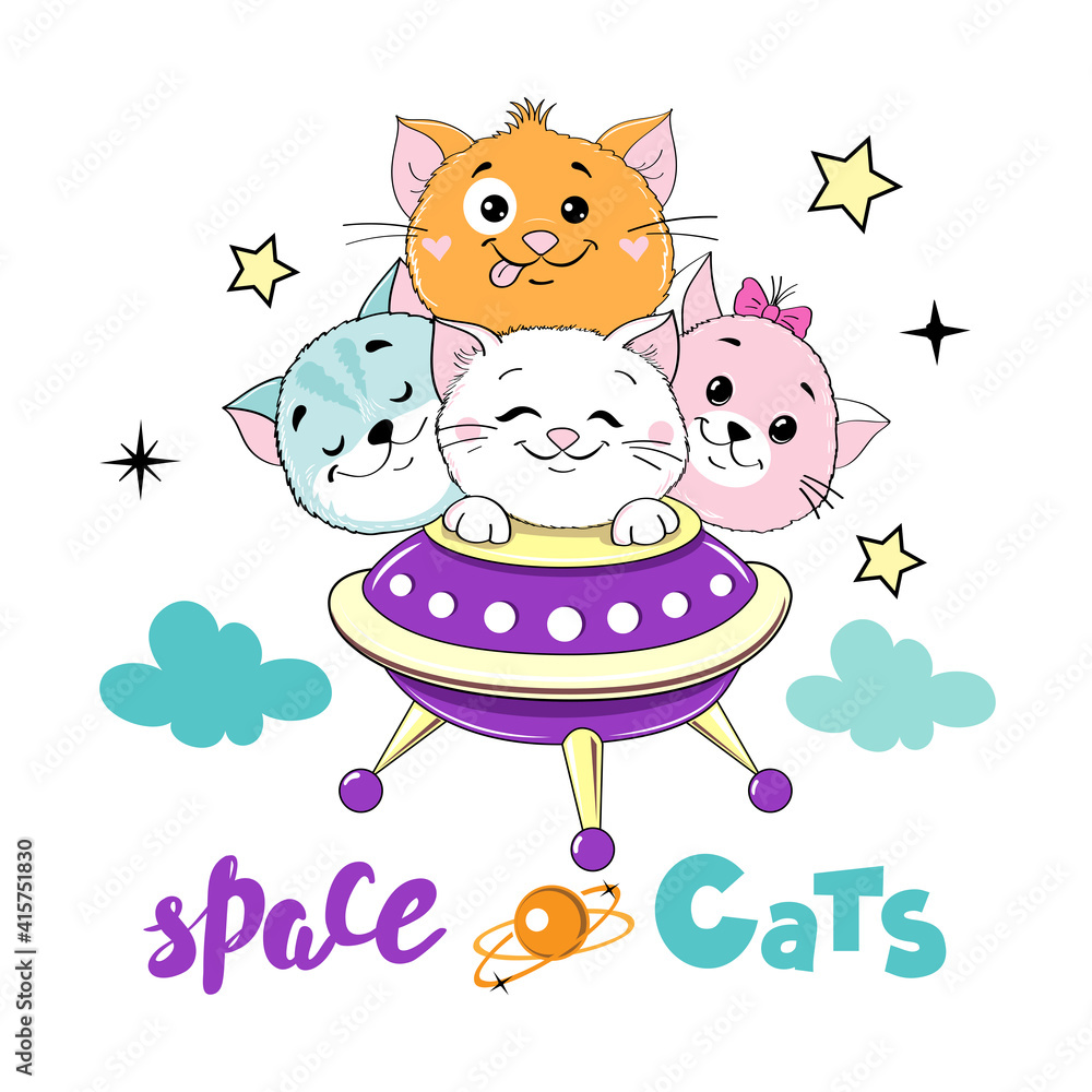 Cartoon Space Kitty