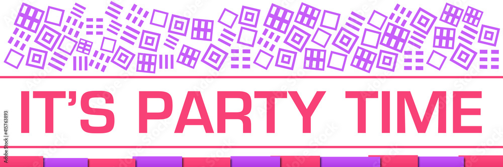 Its Party Time Pink Purple Texture Blocks Bottom Stock Illustration ...
