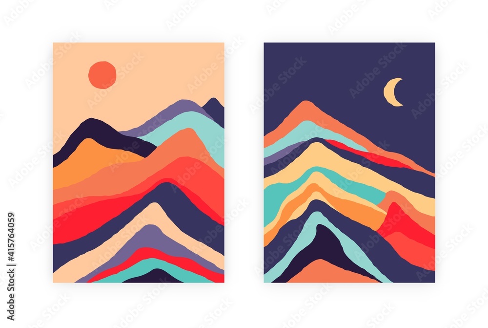 Geometric Landscape Painting