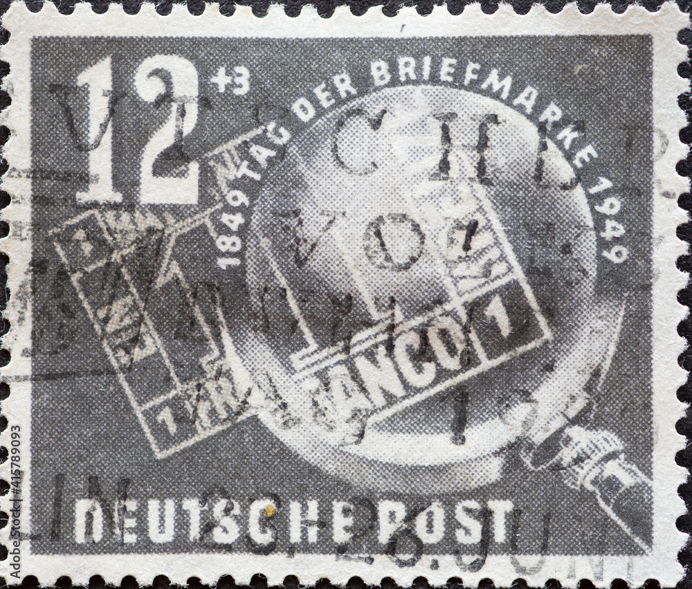 GERMANY, DDR - CIRCA 1949 : a postage stamp from Germany, GDR showing ...