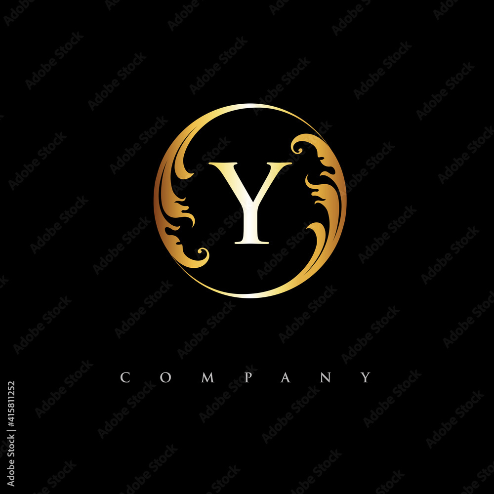 initial Y logo with ornament Stock Vector | Adobe Stock
