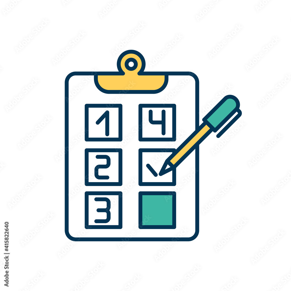 To-do list creating RGB color icon. Schedule, checklist, worklist ...