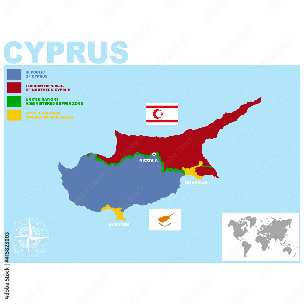 vector map of the Republic of Cyprus for your project Stock Vector ...