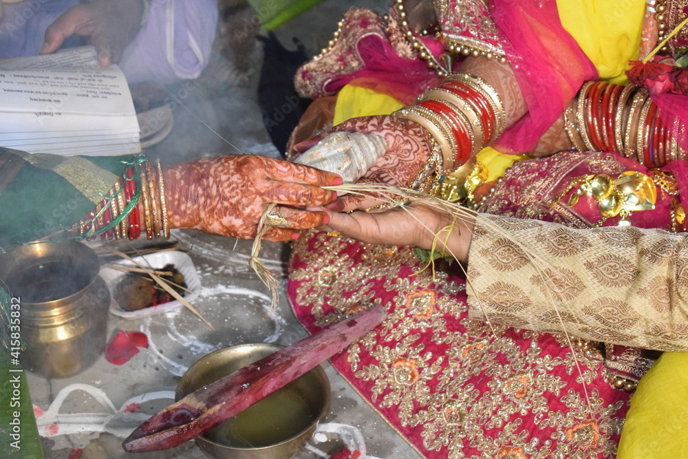 hindu marriage rituals in traditional indian way Stock Photo | Adobe Stock