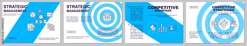 Strategic management brochure template. Competitive advantage. Flyer ...