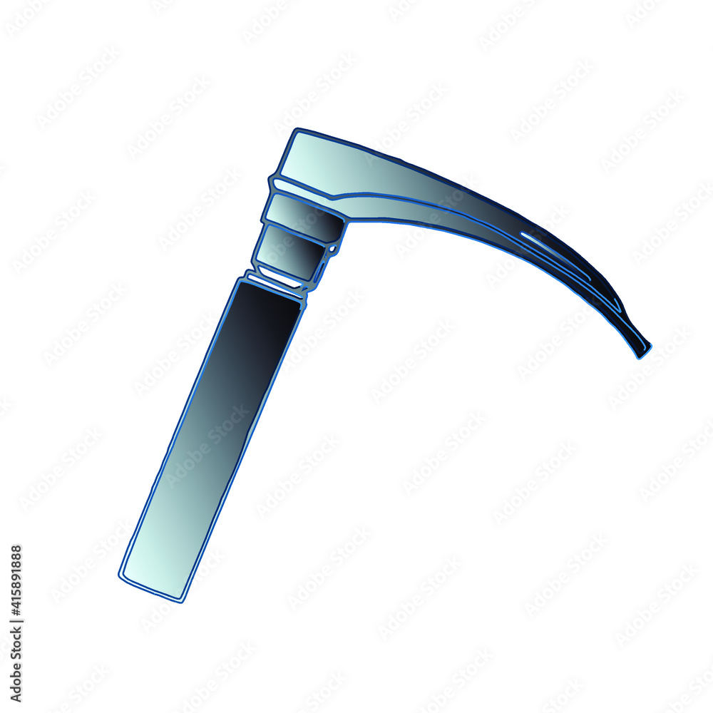 Color laryngoscope, a medical device used for examination of the larynx ...