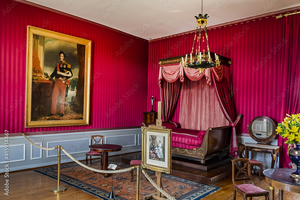 Interior of beautiful medieval castle - Chateau d'Amboise (late XV ...