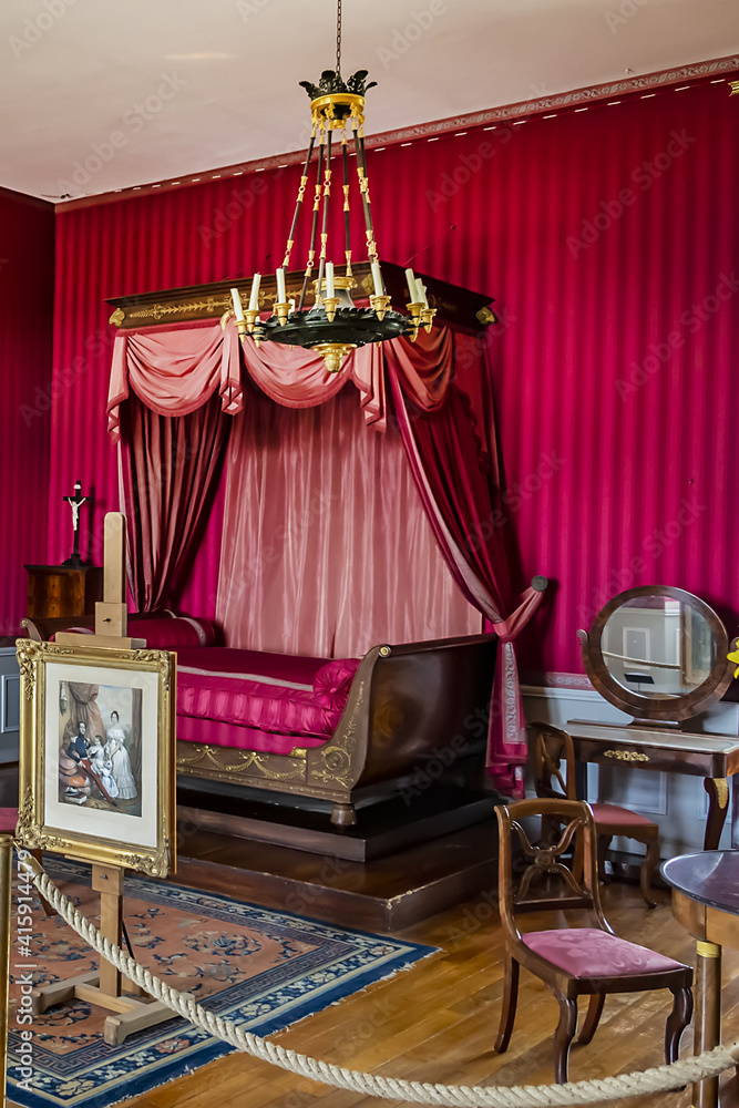 Interior of beautiful medieval castle - Chateau d'Amboise (late XV ...