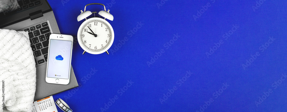 Kharkov, Ukraine - February 22, 2021: Microsoft OneDrive application ...