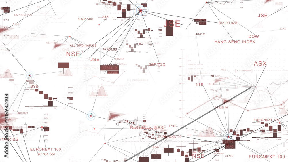 Stock market chart for trading on exchange with share market price ...