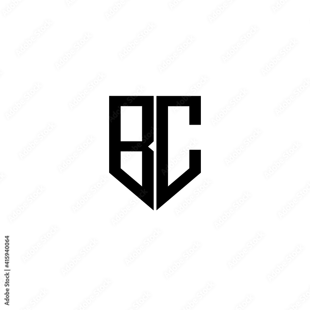 BC letter logo design with white background in illustrator, vector logo ...