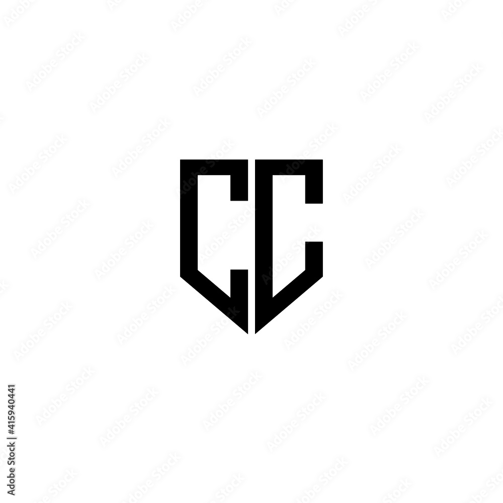 CC letter logo design with white background in illustrator, vector logo ...