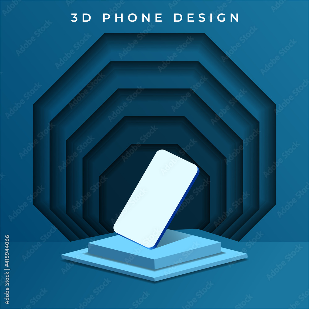 Abstract geometric background in fresh colors. Modern smartphone ...