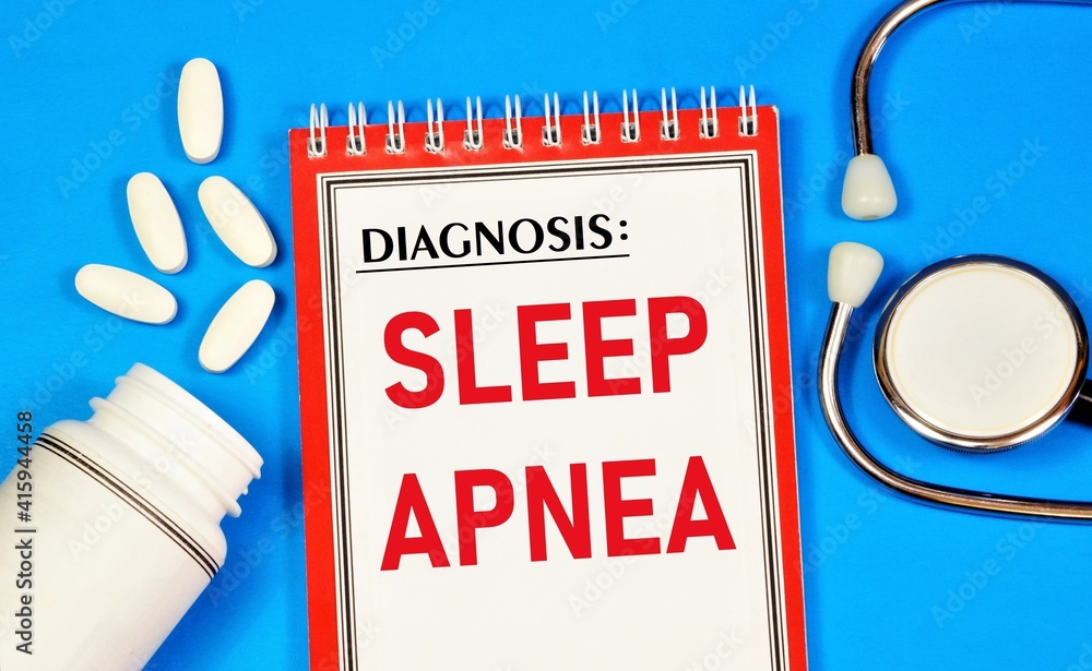 Sleep apnea. A text label to indicate a health condition. The diagnosis ...