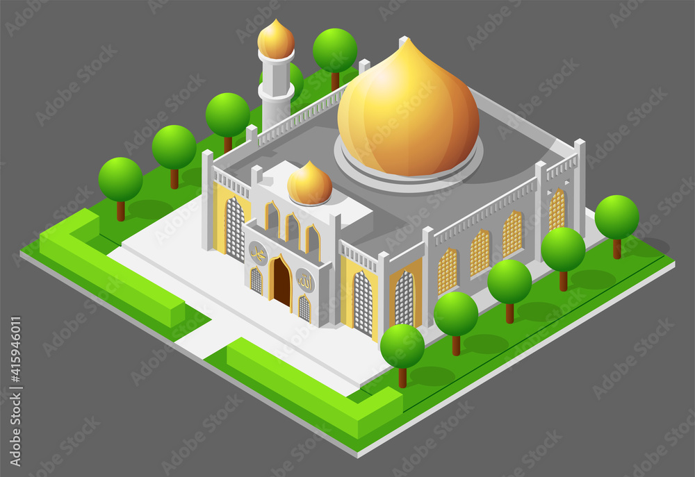 Vector isometric icon or infographic element representing low poly ...