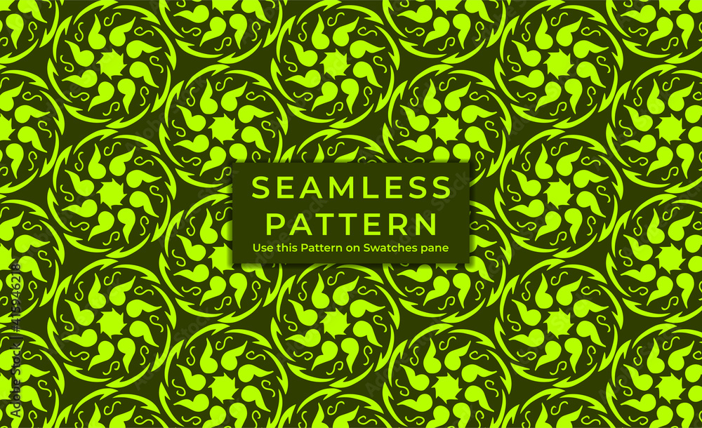 mosaic patterns. green background with Arabic mandala ornaments ...