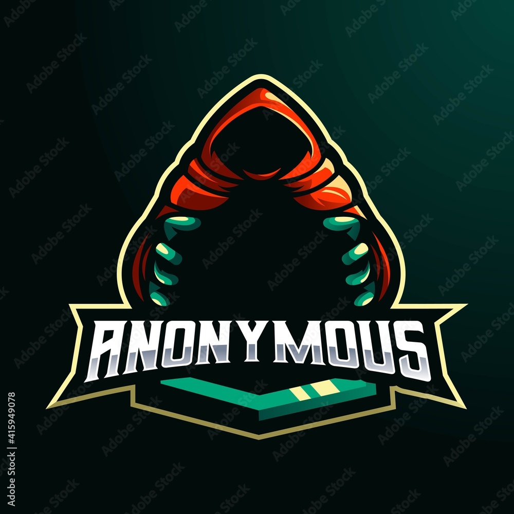 Anonymous mascot logo design vector with modern illustration concept ...