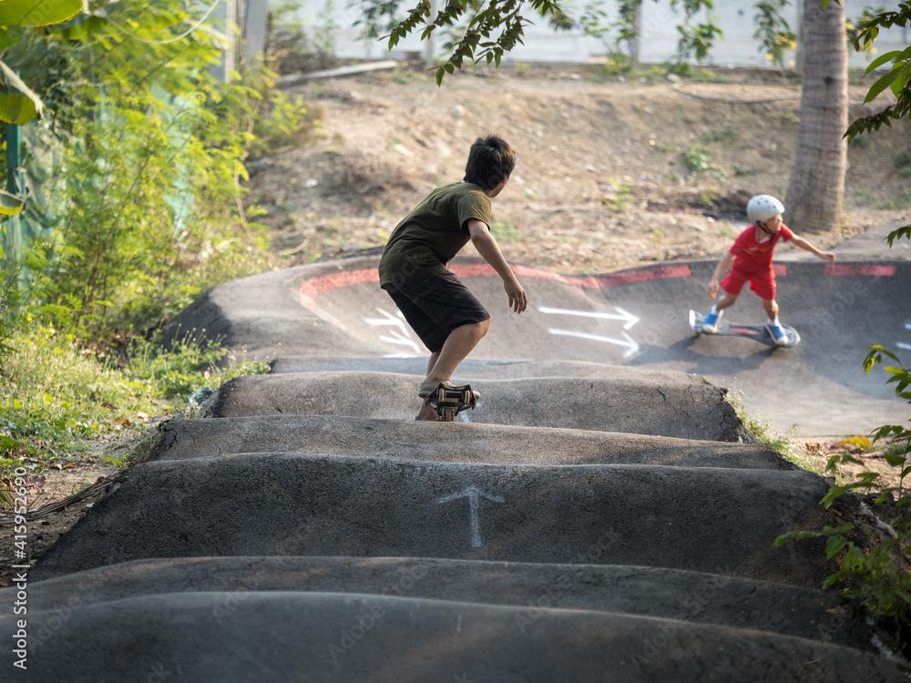 Group of wild elephant is eating salt licks in the middle of a ...
