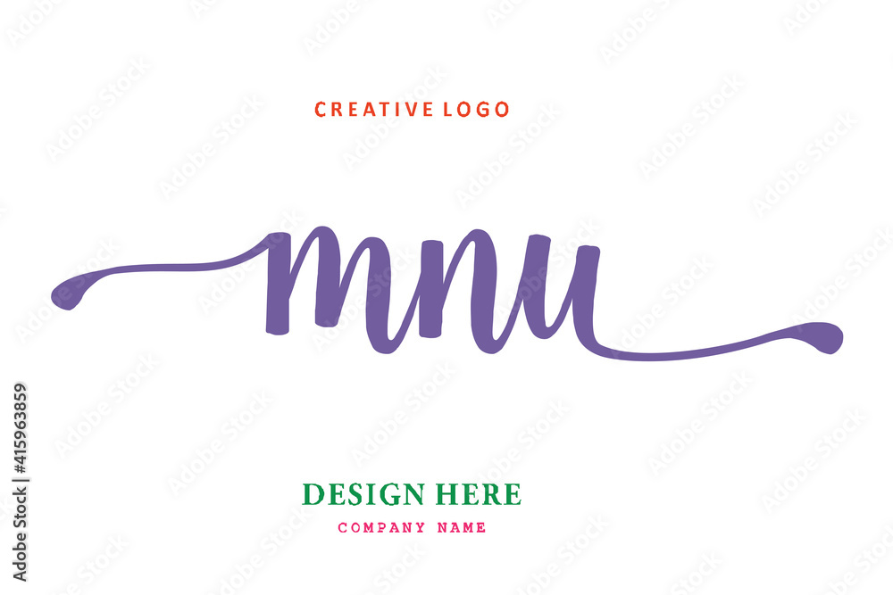 MNU lettering logo is simple, easy to understand and authoritative ...