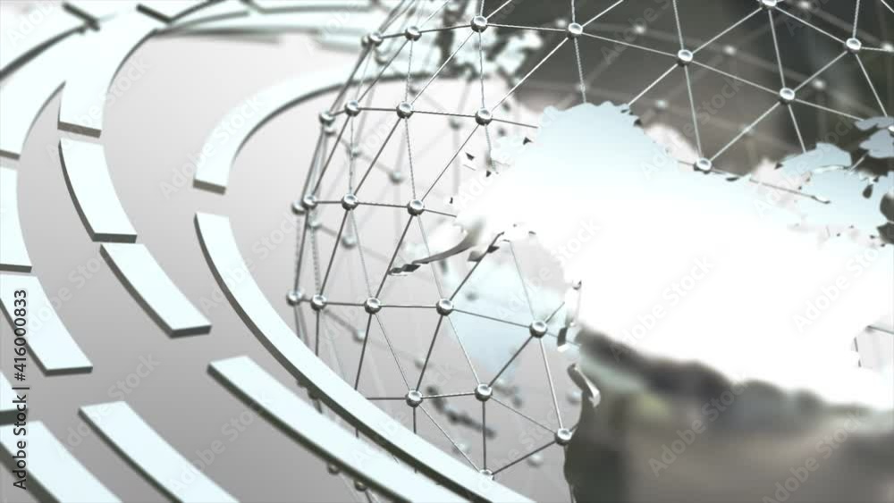 Spinning globe sphere in modern and elegant style, for the cyber and ...