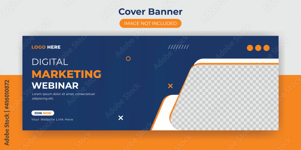 webinar facebook cover banner online digital marketing business social ...