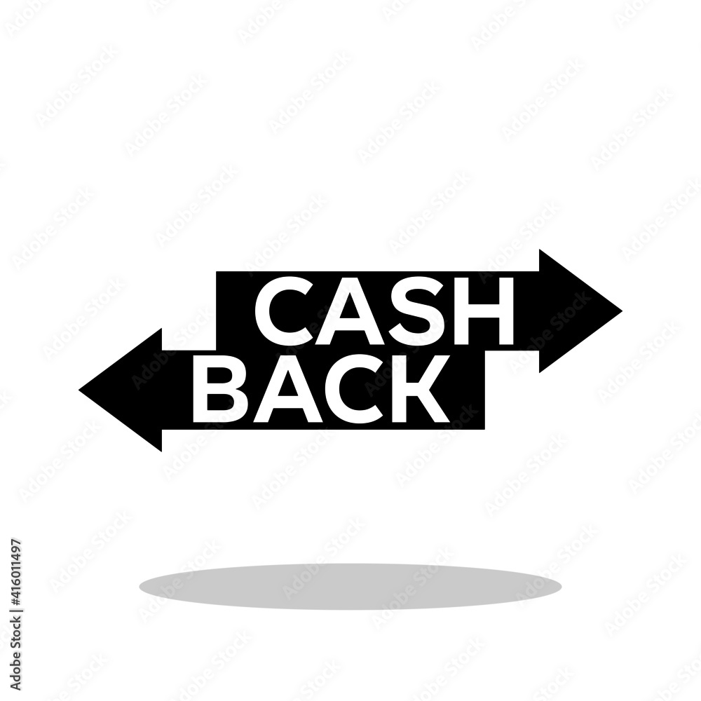 Cash back icon in flat style. Money return symbol for your web site ...
